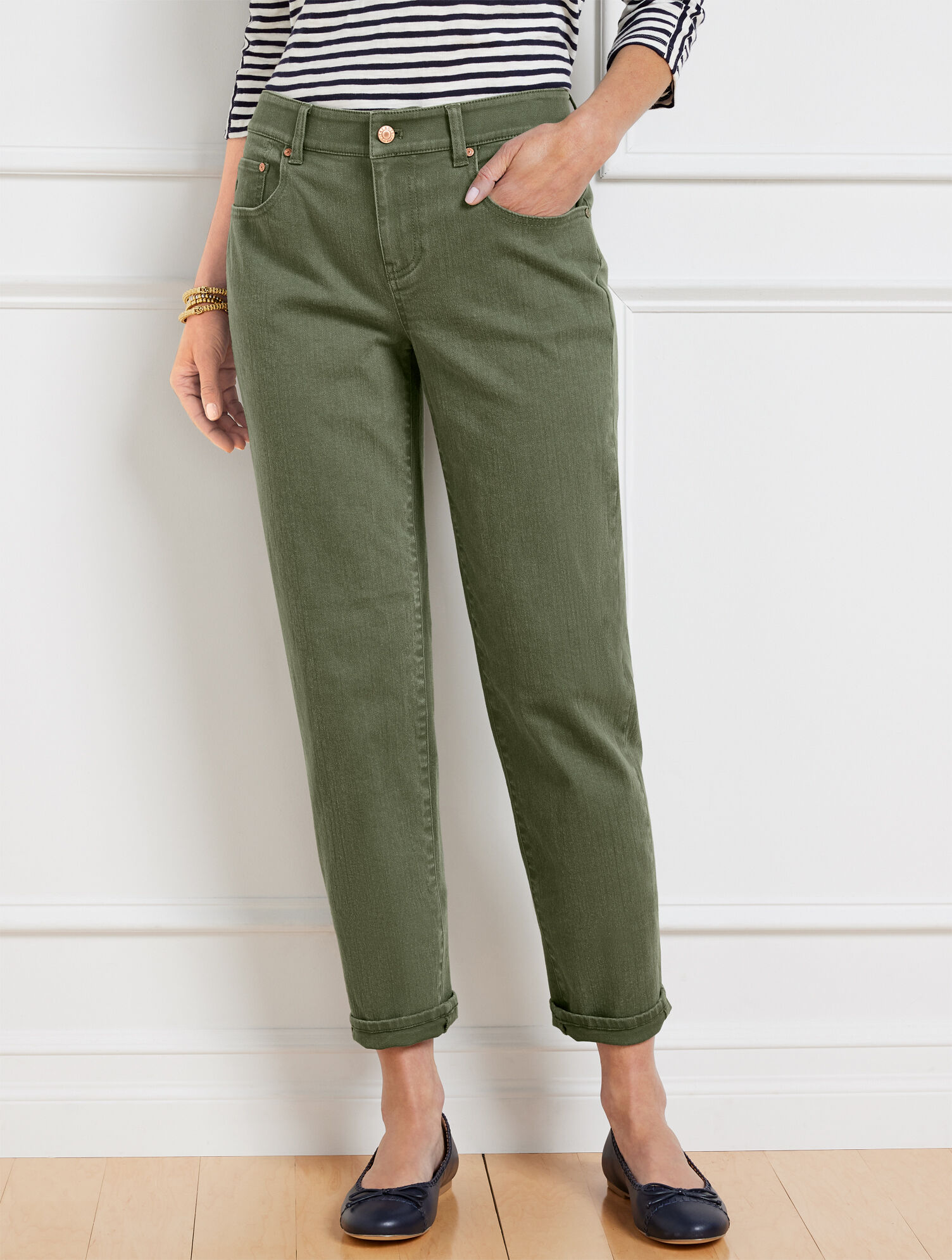 Everyday Relaxed Jeans - Spring Moss | Talbots