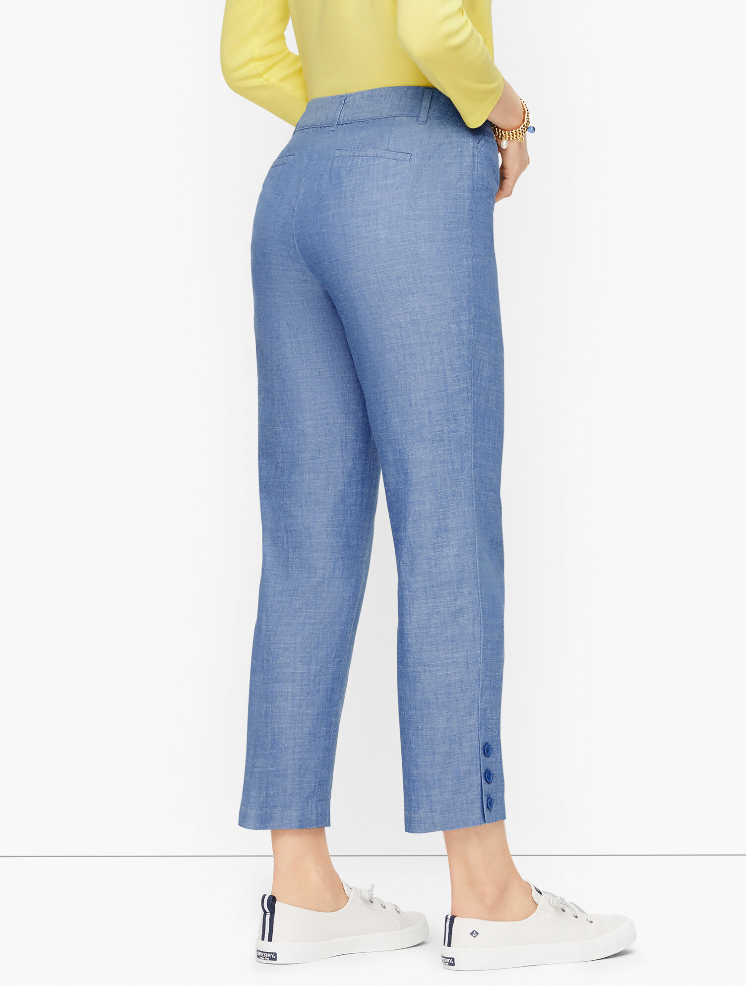 Perfect Crops - Chambray - Curvy Fit | Talbots