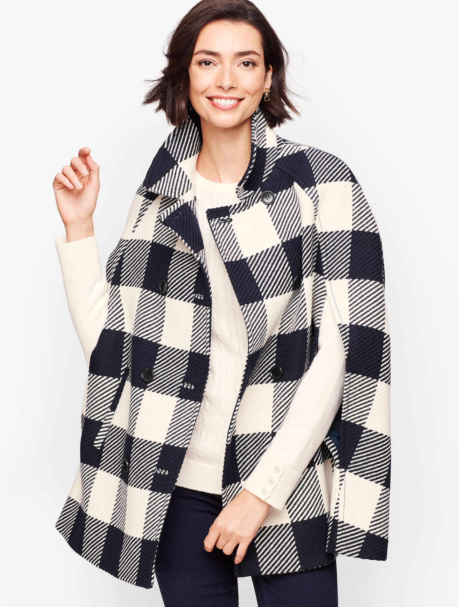 Buffalo Check Cape | Talbots