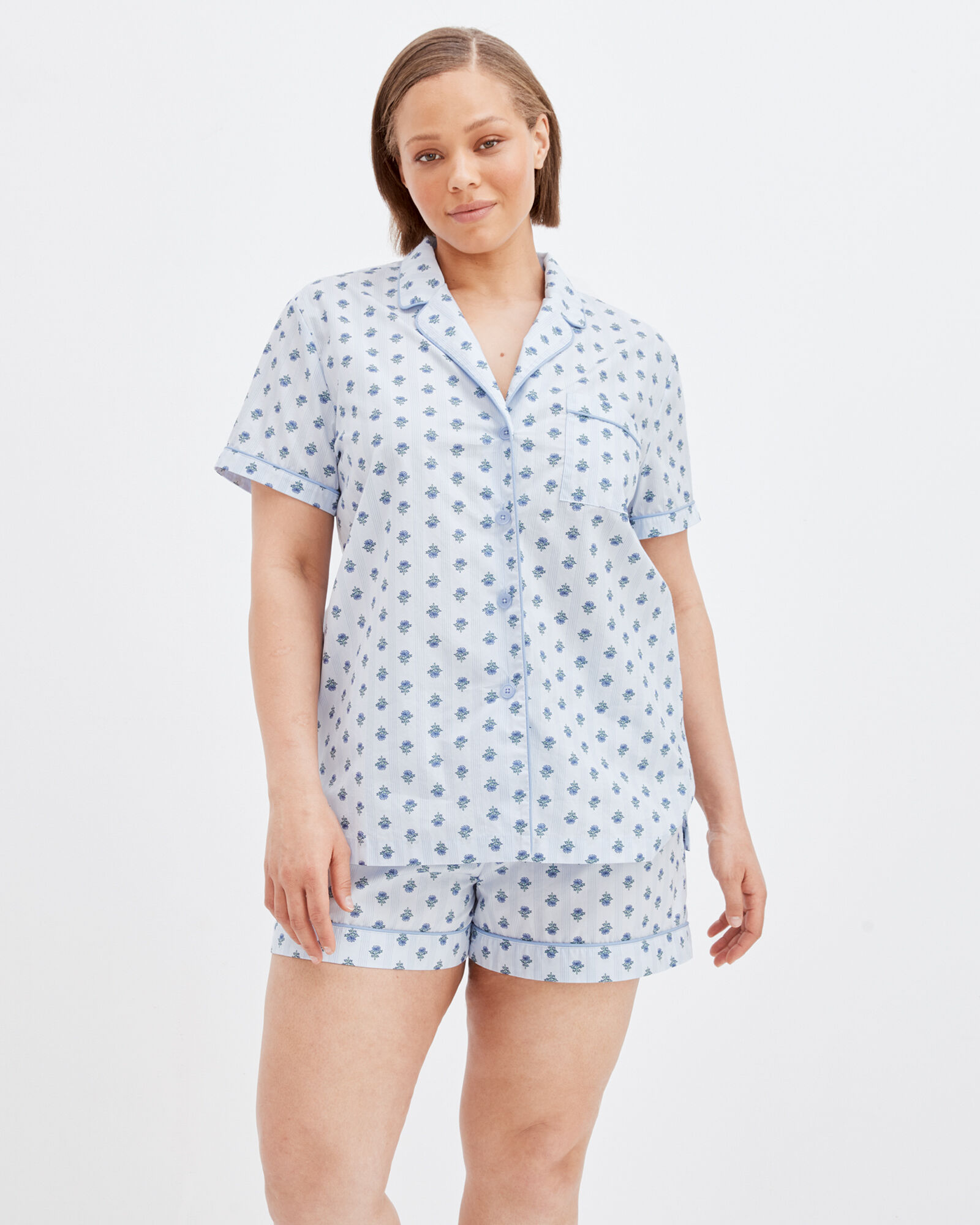 Organic Cotton Poplin Floral Sleep Top | Haven Well Within