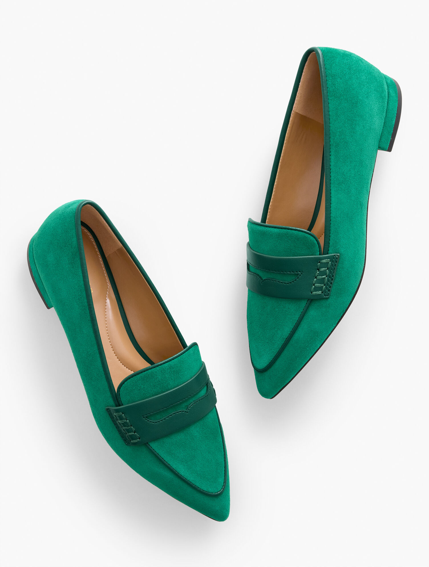 Scarlet Pointed Toe Suede Loafers | Talbots