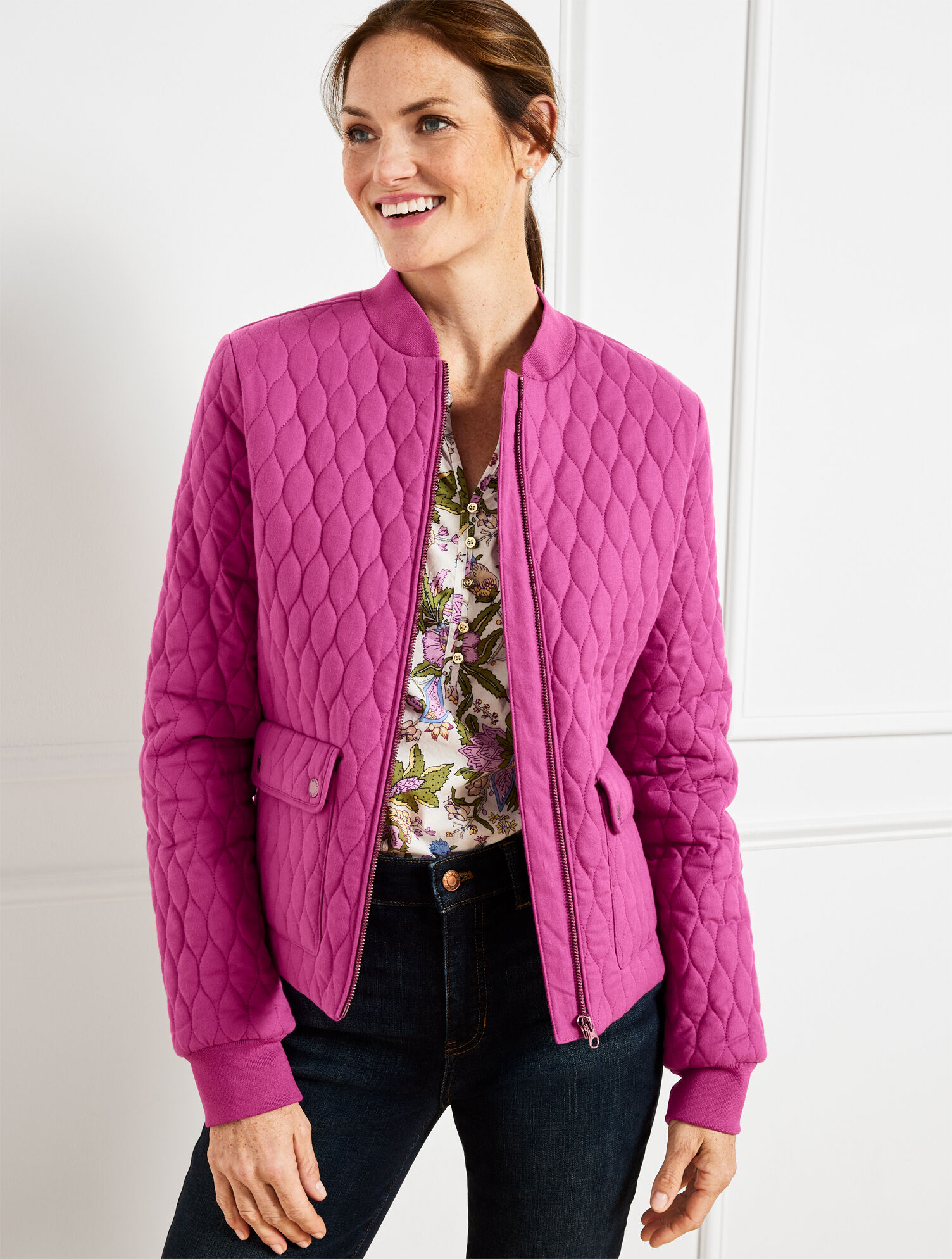 Quilted Bomber Jacket | Talbots