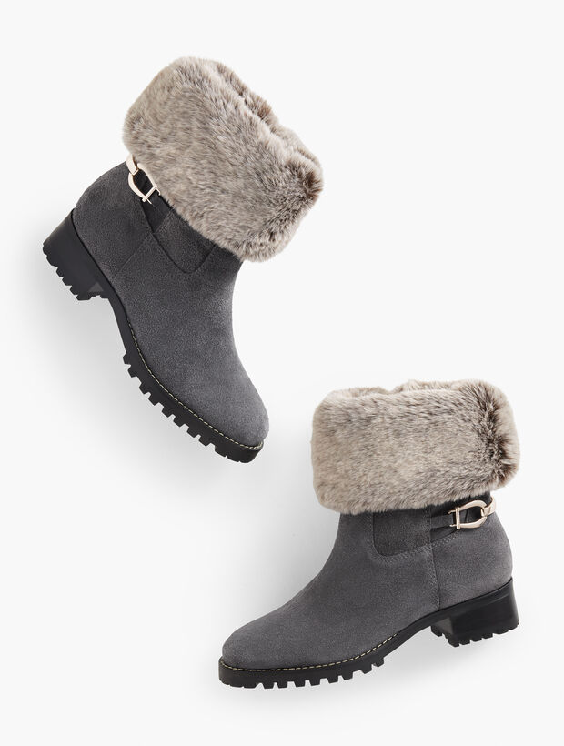 Tish Foldover Boots - Suede | Talbots