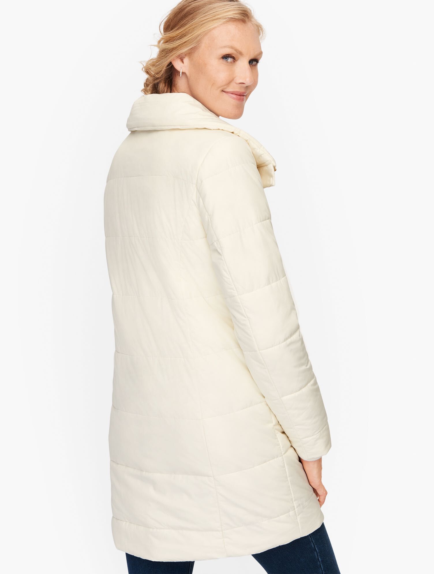 Faux Fur Trim Down Alternative Puffer Jacket | Talbots