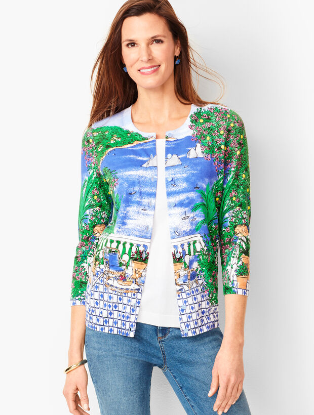 Charming Cardigan - Capri Scene | Talbots