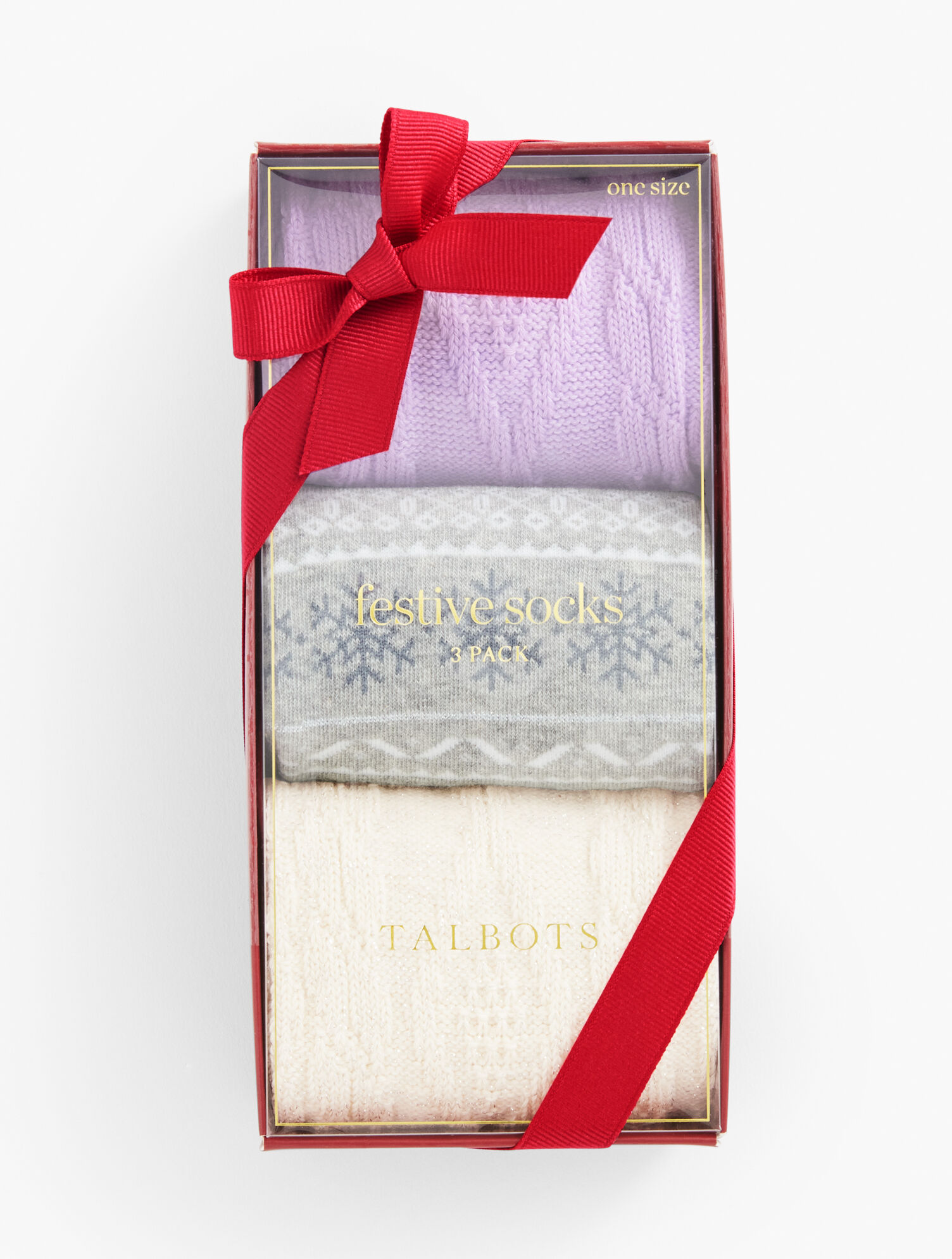 Cozy Snowflake 3-Pack Socks | Talbots
