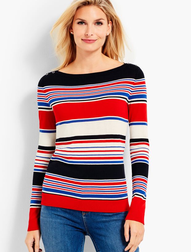 Stripe Bateau-Neck Sweater | Talbots
