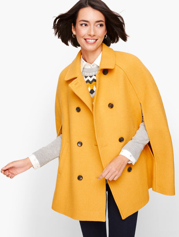 Wool Double Breasted Cape | Talbots