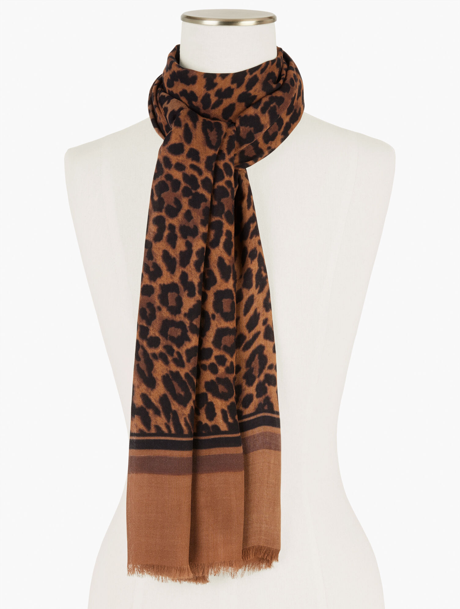 leopard skin pattern scarf