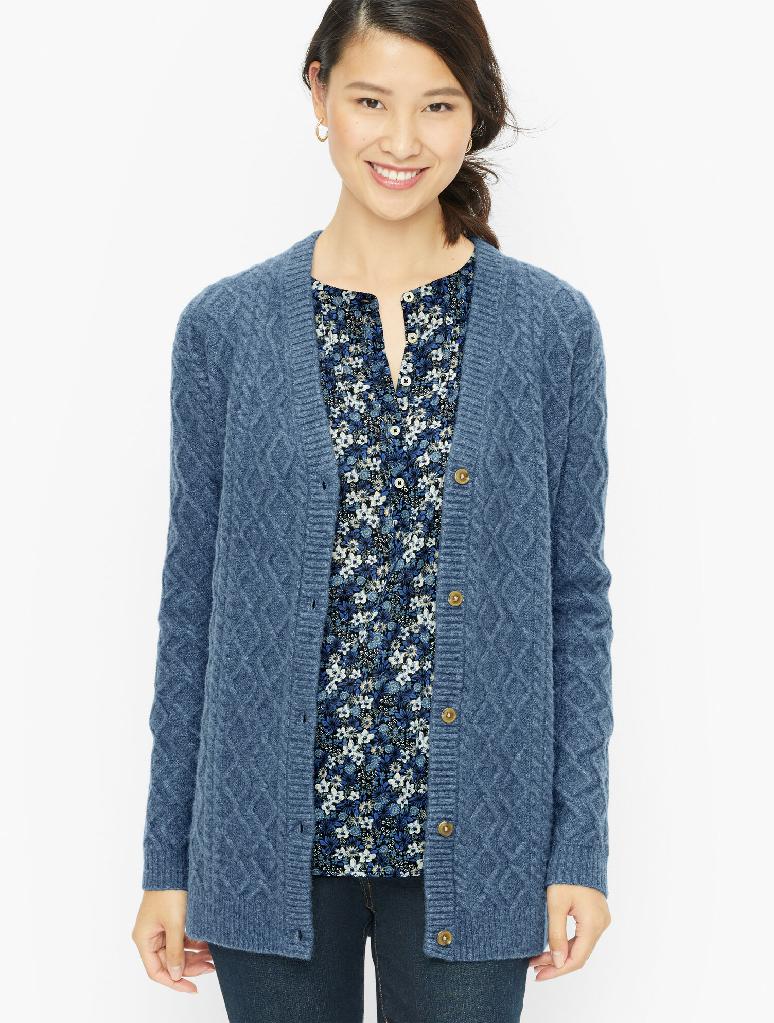 Cable Knit Cardigan | Talbots