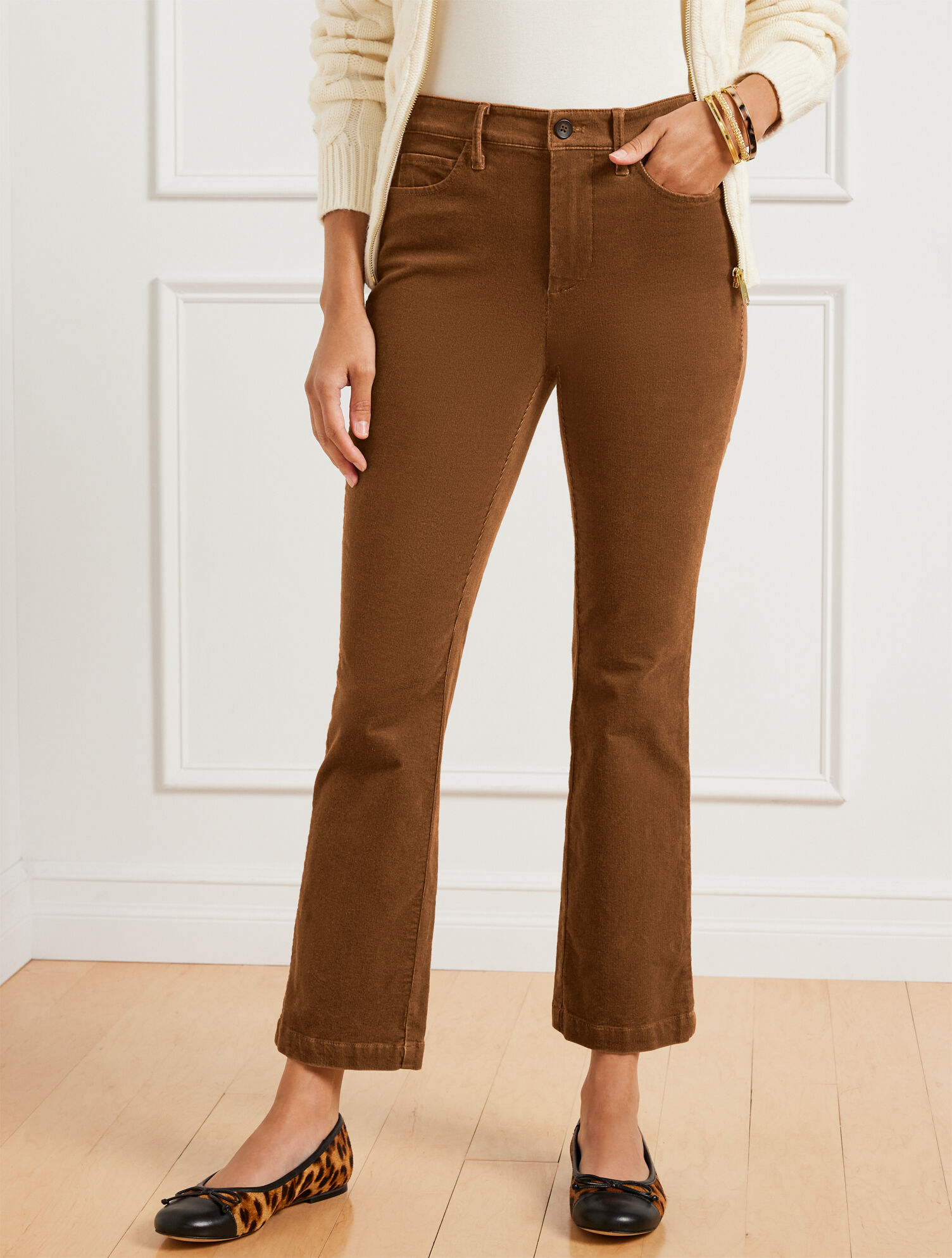 Stretch Corduroy Demi Boot Pants | Talbots