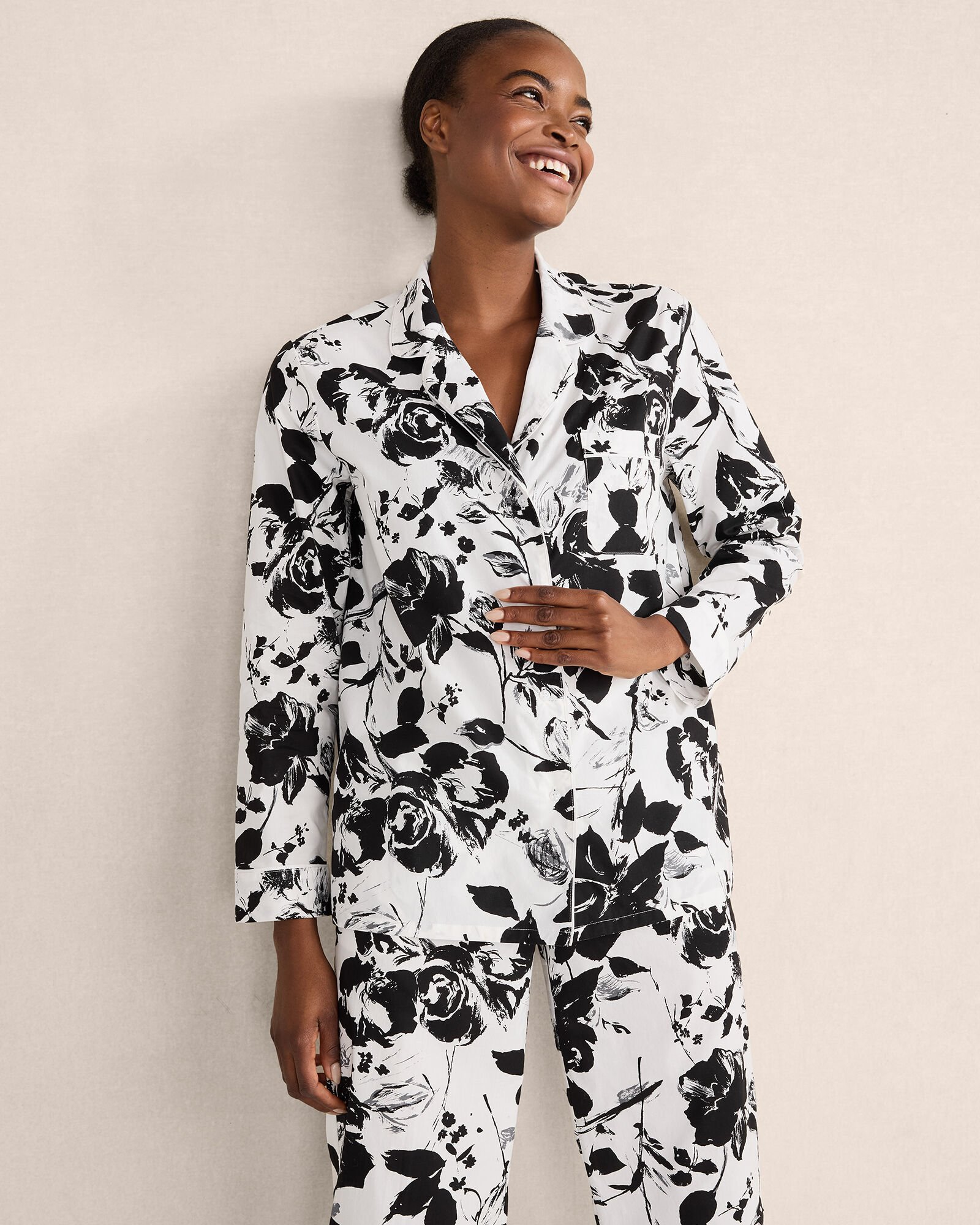Organic Cotton Poplin Modern Floral Pajama Set | Haven Well Within