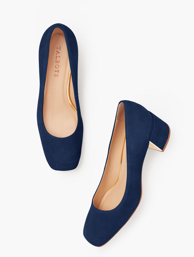 Claire Kid Suede Pumps | Talbots