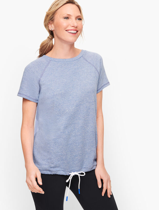 Slub Terry Drawstring Hem Pullover | Talbots