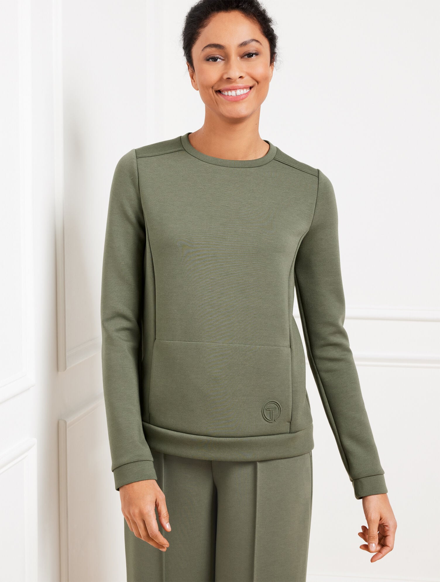 AirKnit Stretch Pleat Back Pullover | Talbots