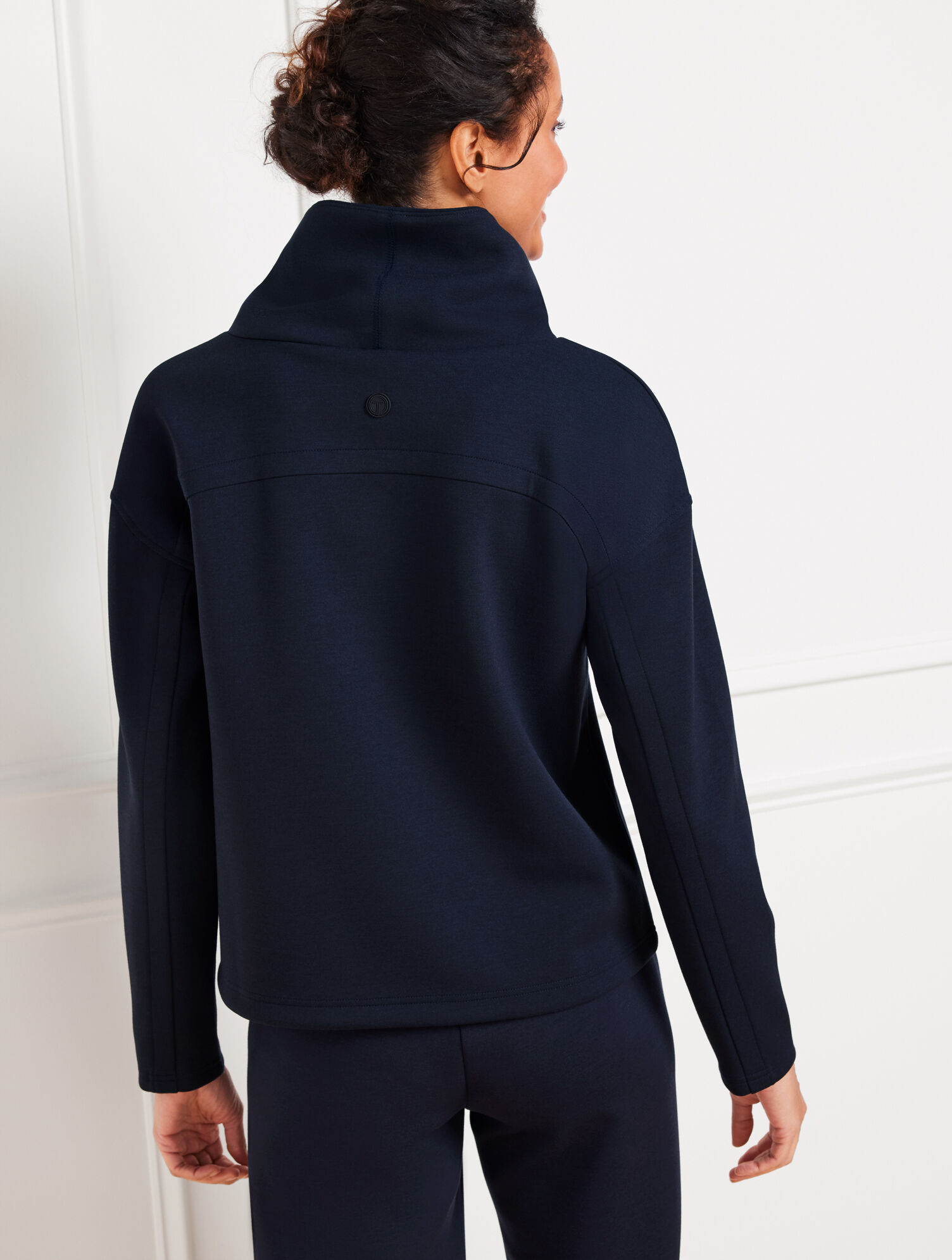 AirKnit Stretch Funnel Neck Pullover | Talbots