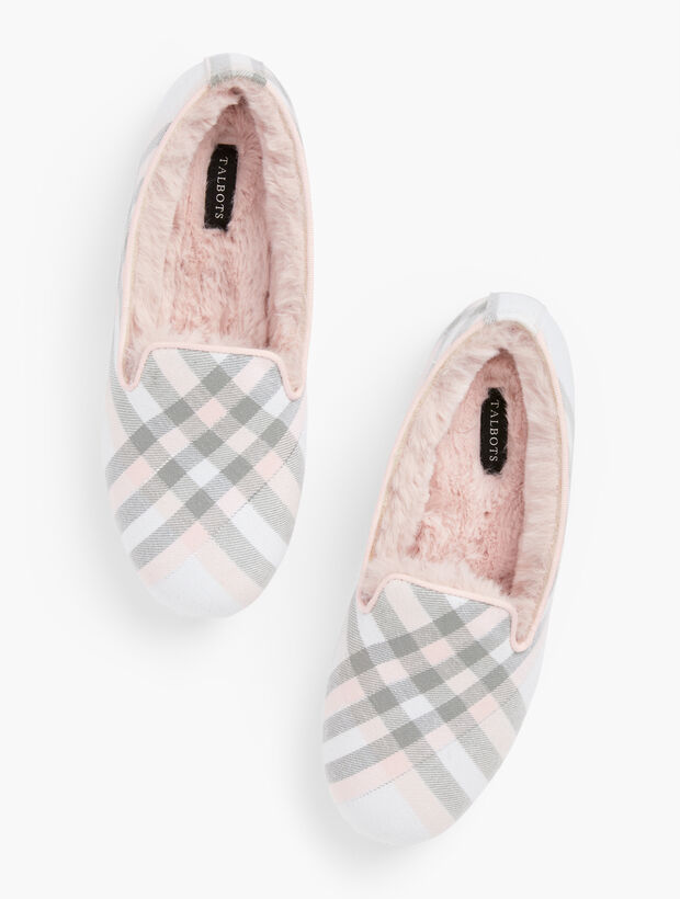 Fireside Slippers - Soft Plaid | Talbots