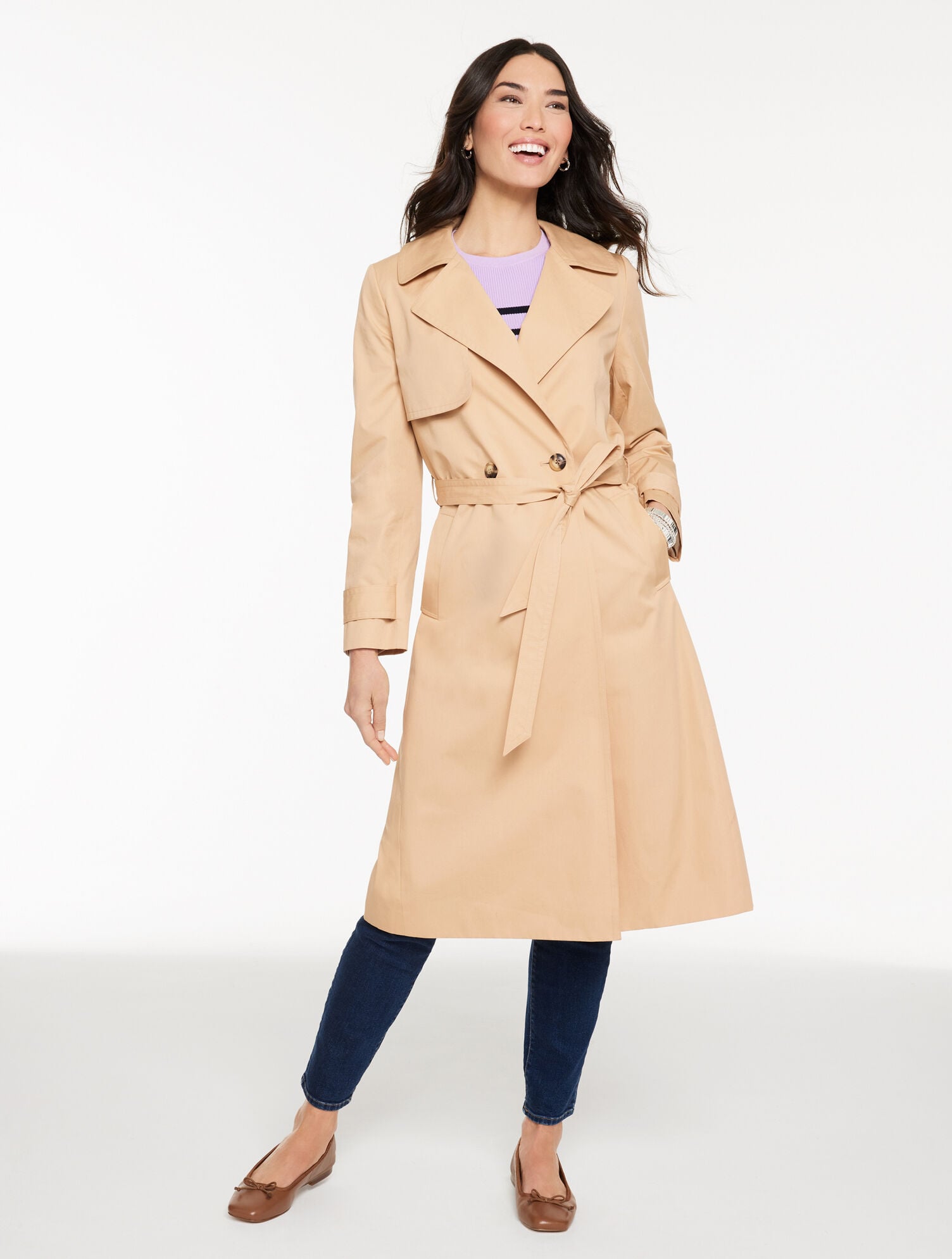Drapey Trench Coat | Talbots