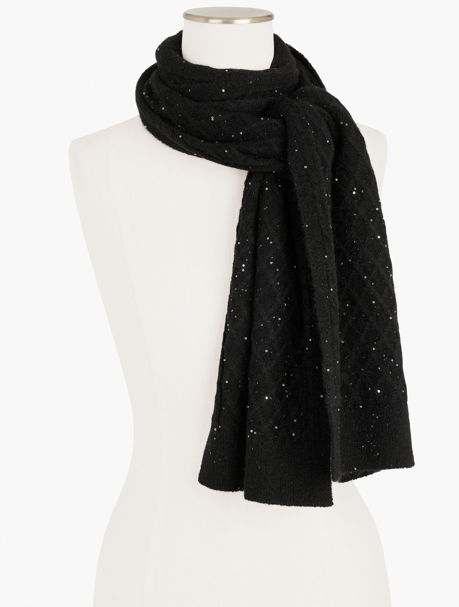 Sparkle Cable Knit Scarf | Talbots