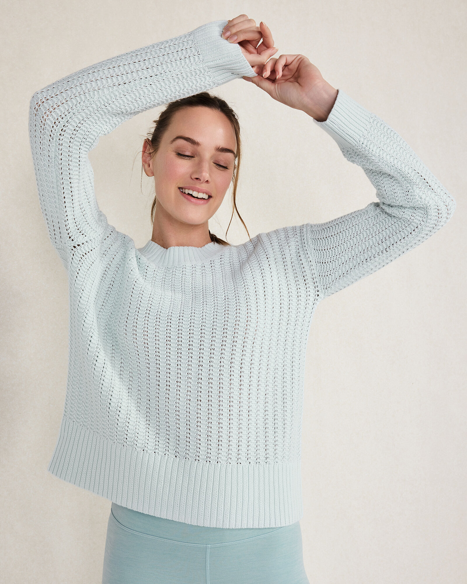 Organic Cotton Open Stitch Crewneck Sweater | Haven Well Within