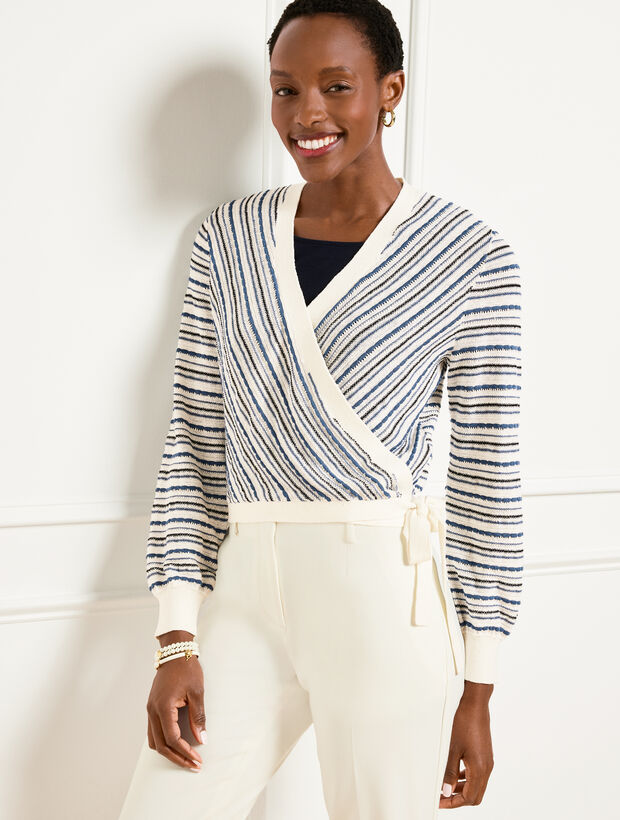 Wrap Shrug - Textured Stripe | Talbots
