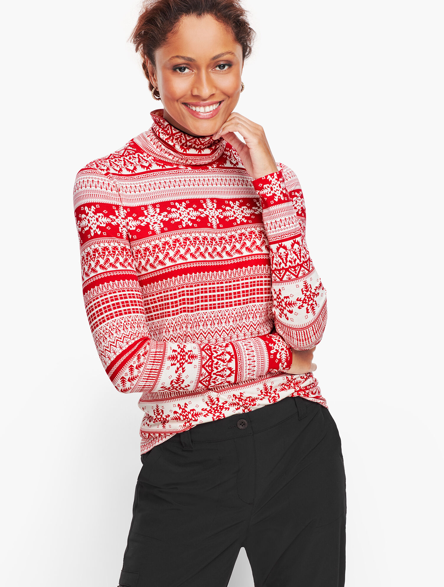 ThermaWarmth Turtleneck - Snowflake Fair Isle | Talbots