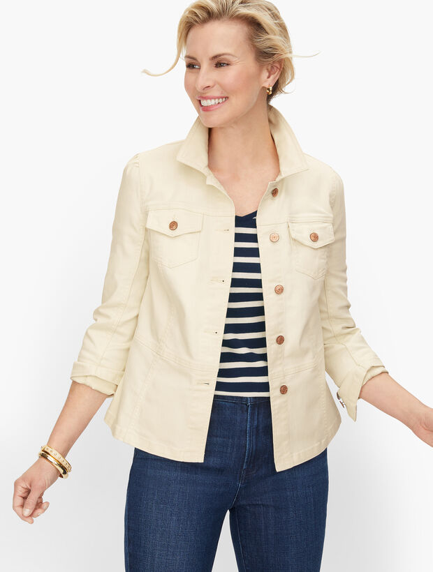 Tailored Denim Jacket - Vanilla | Talbots
