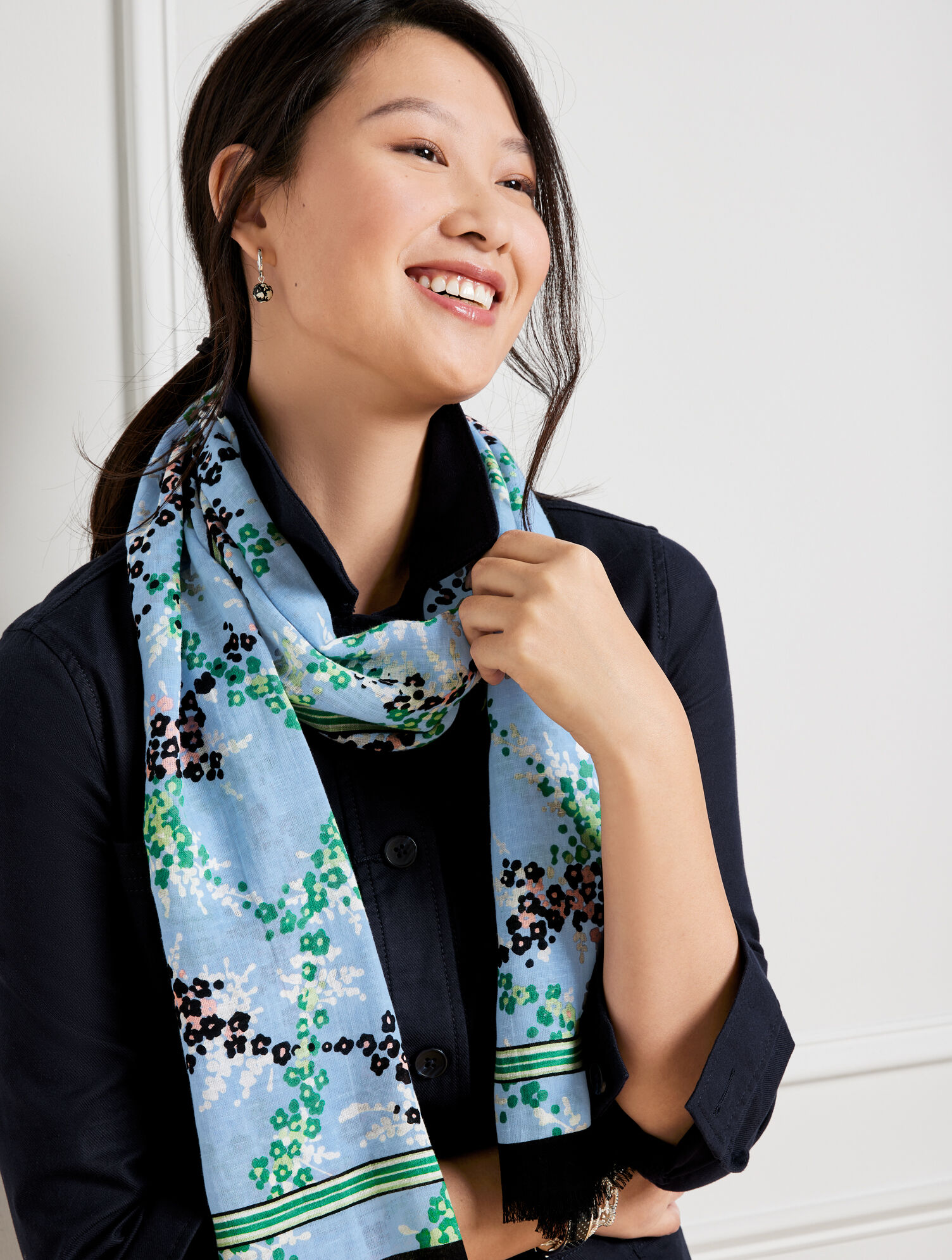Floral Lattice Oblong Scarf | Talbots