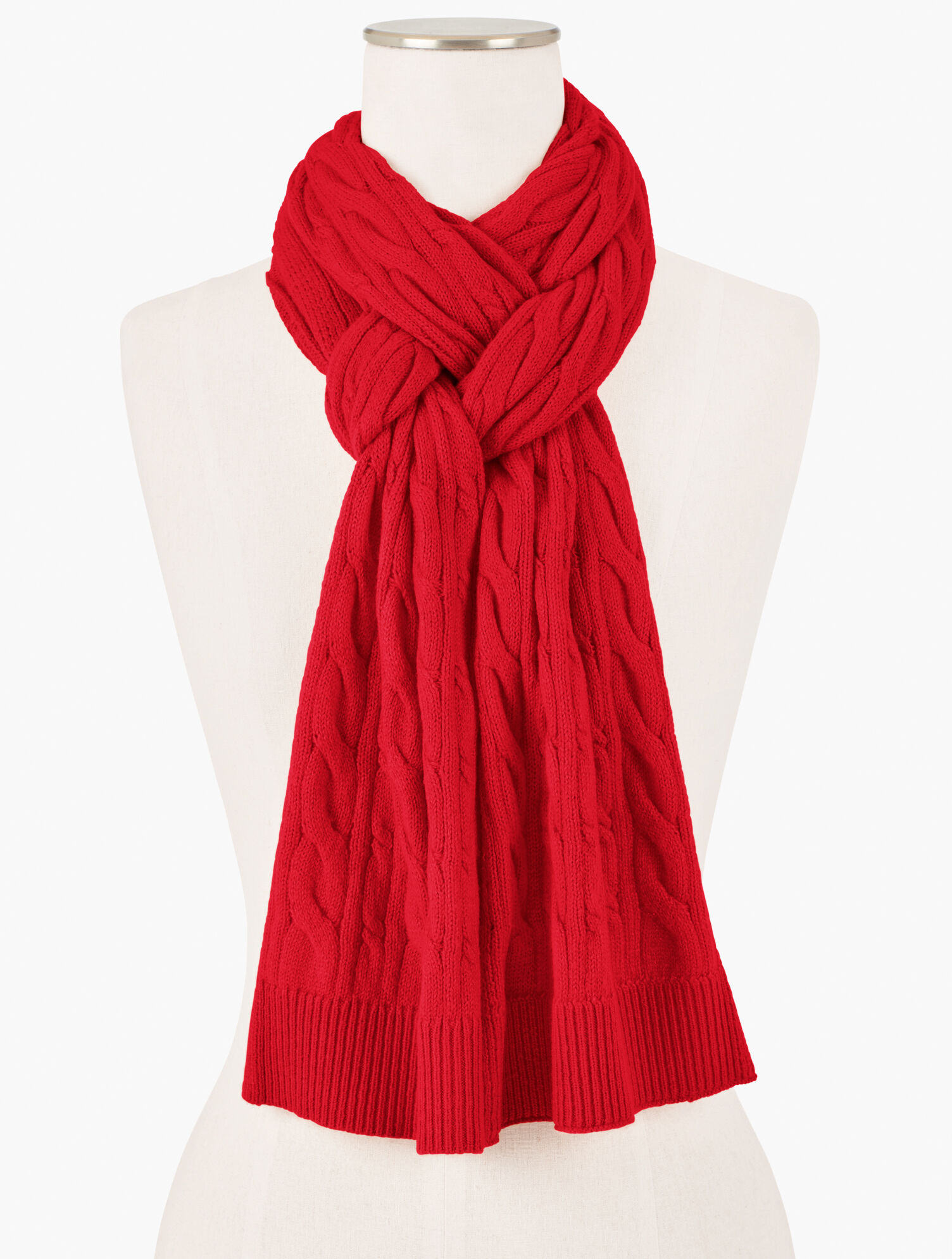 basic cable knit scarf