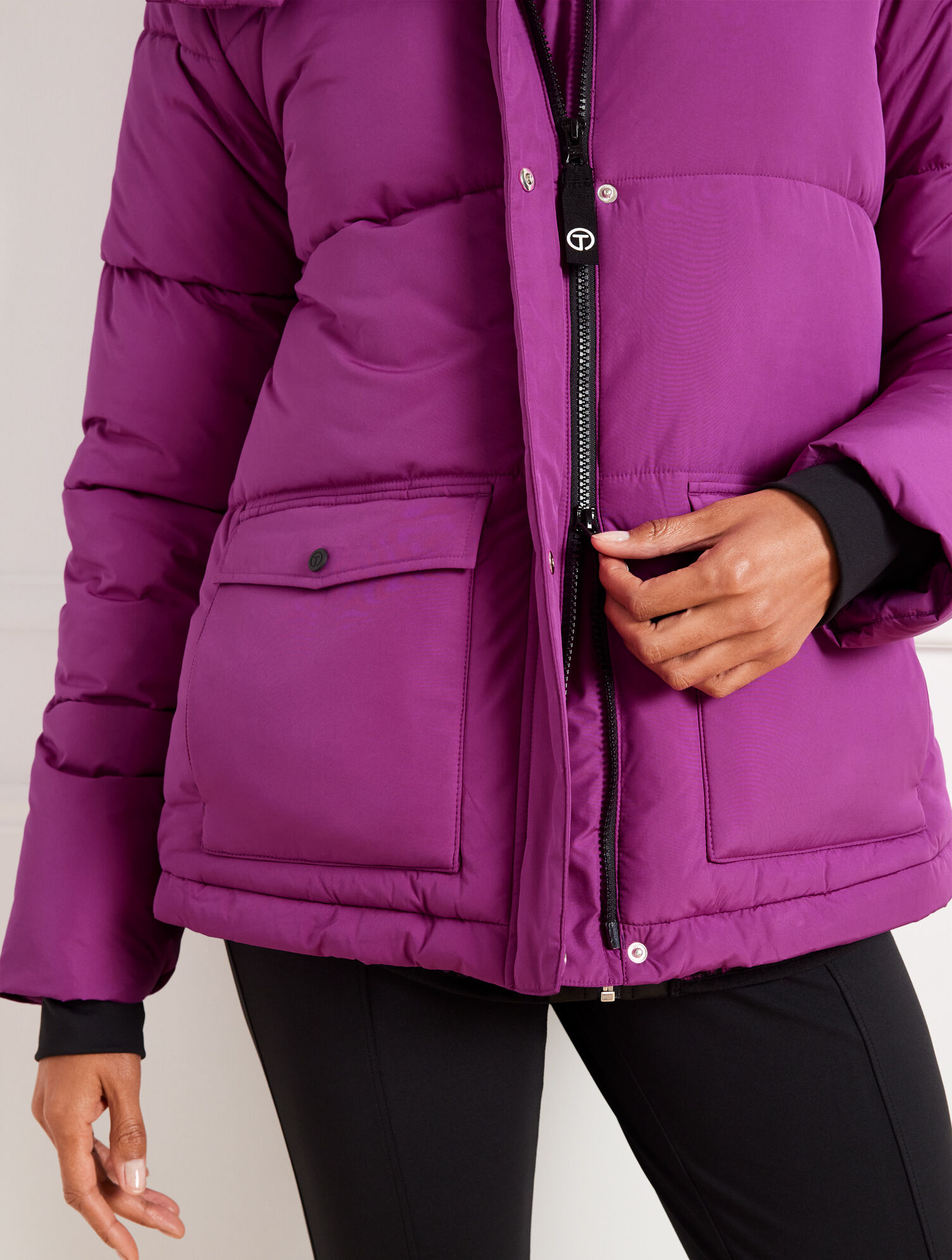 Fleece-Lined Hooded Quilted Puffer Coat | Talbots