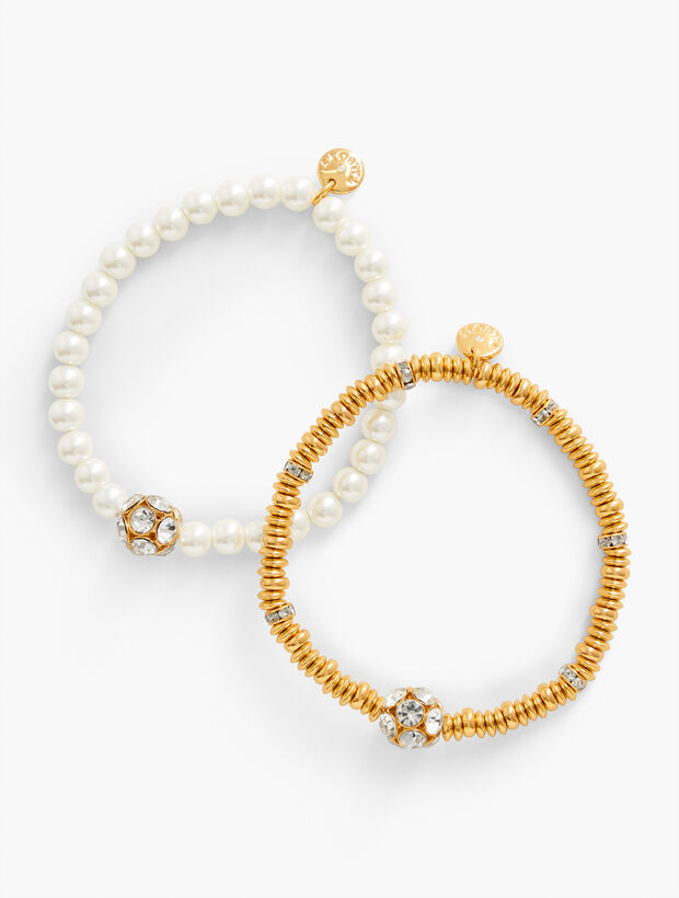 Pearl Stretch Bracelet Set | Talbots