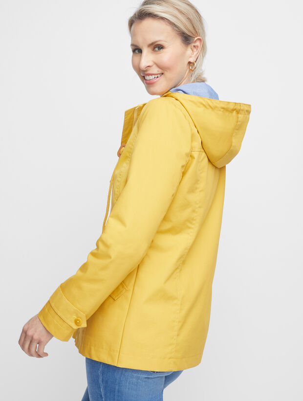 Coated Cotton Rain Jacket | Talbots