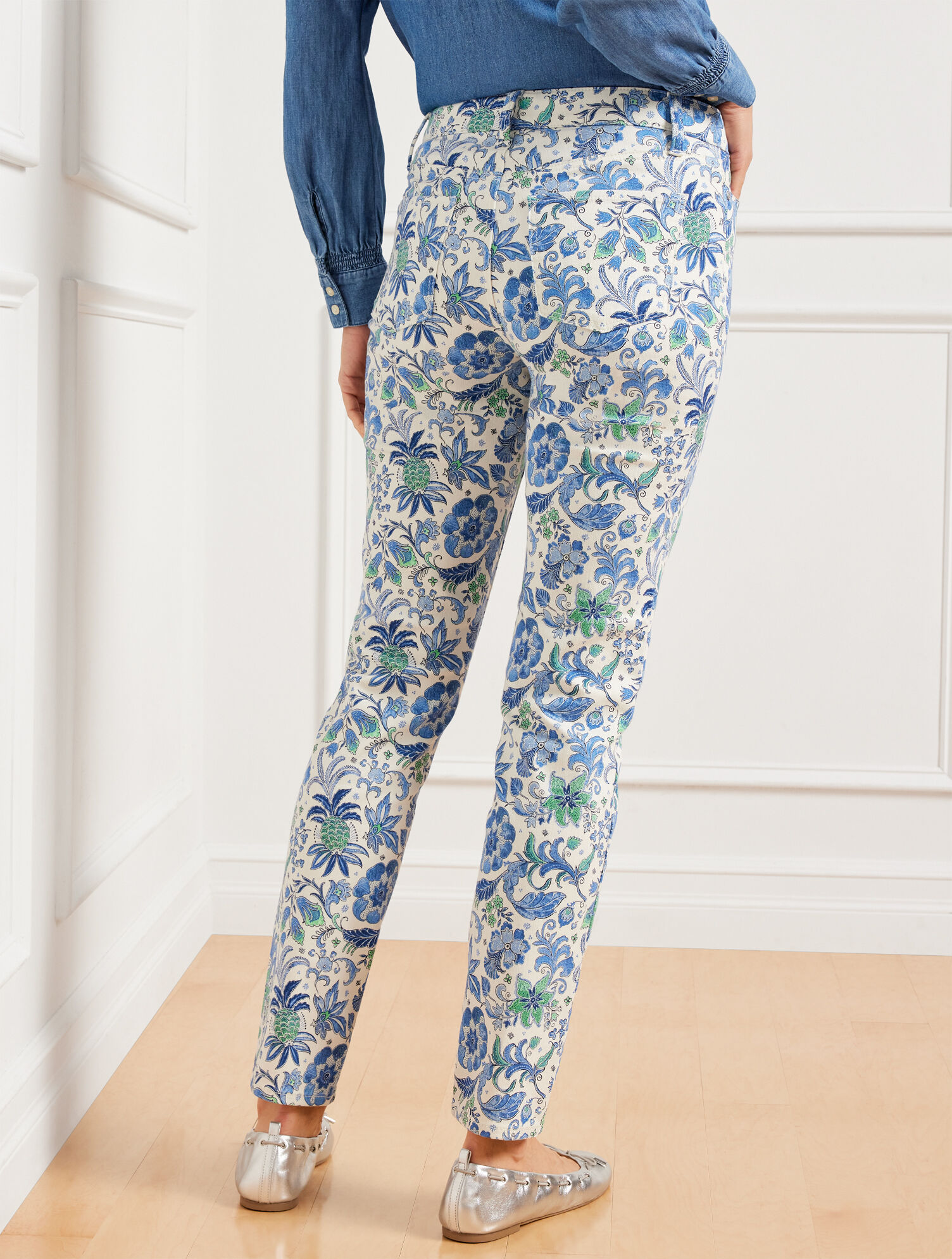 Slim Ankle Jeans - Whimsical Floral - Curvy Fit | Talbots