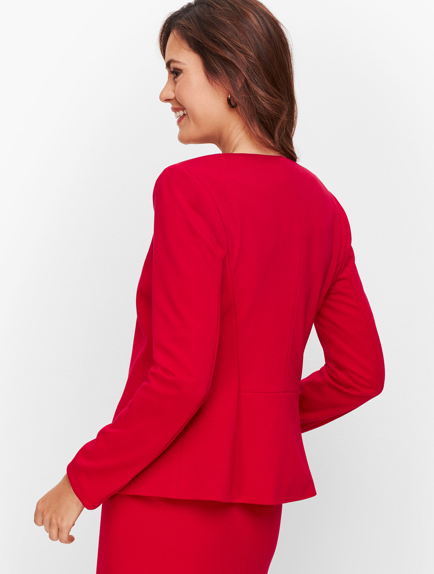Italian Luxe Knit Zip-Front Jacket - Solid | Talbots