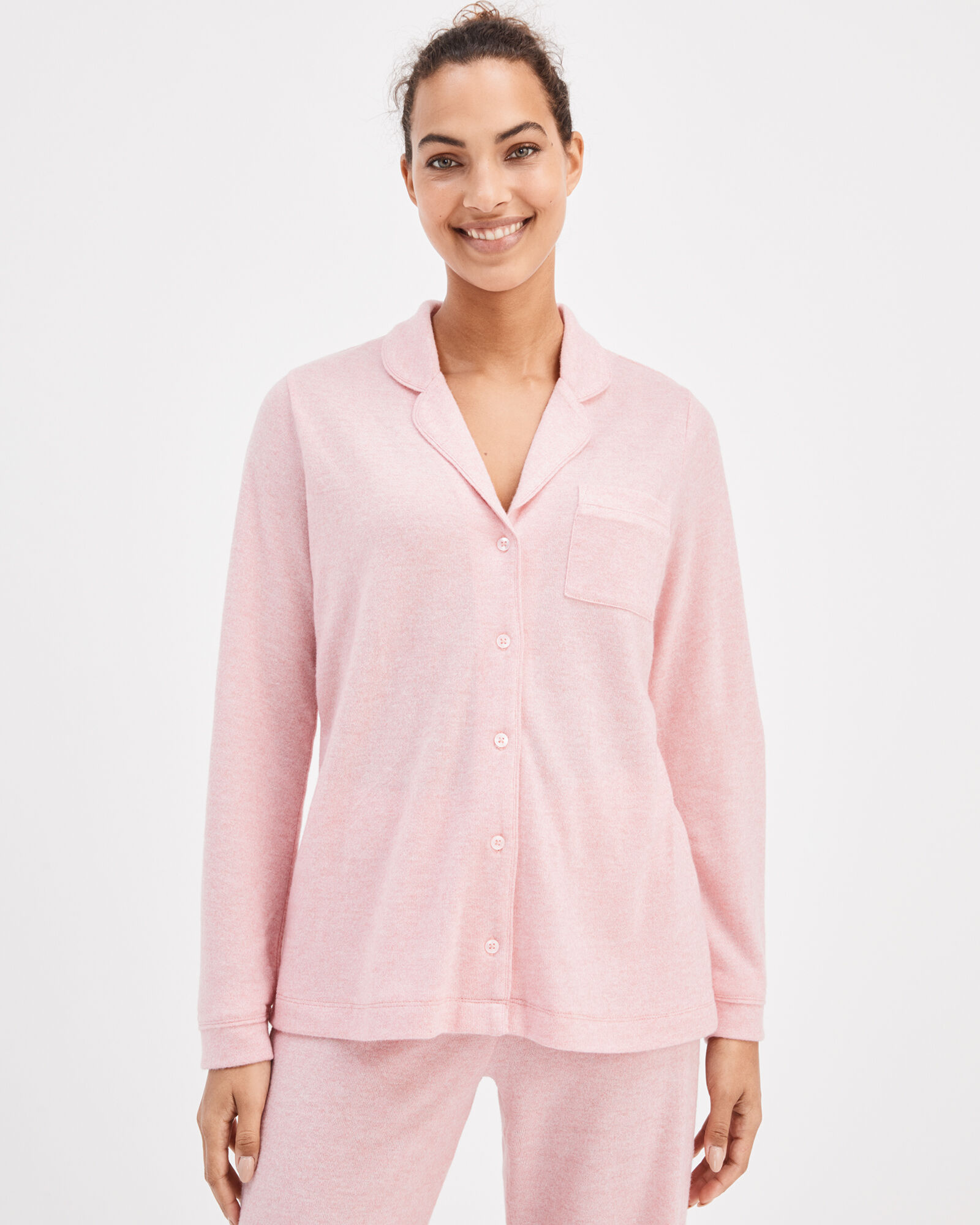 Marled Knit Pajama Shirt | Haven Well Within