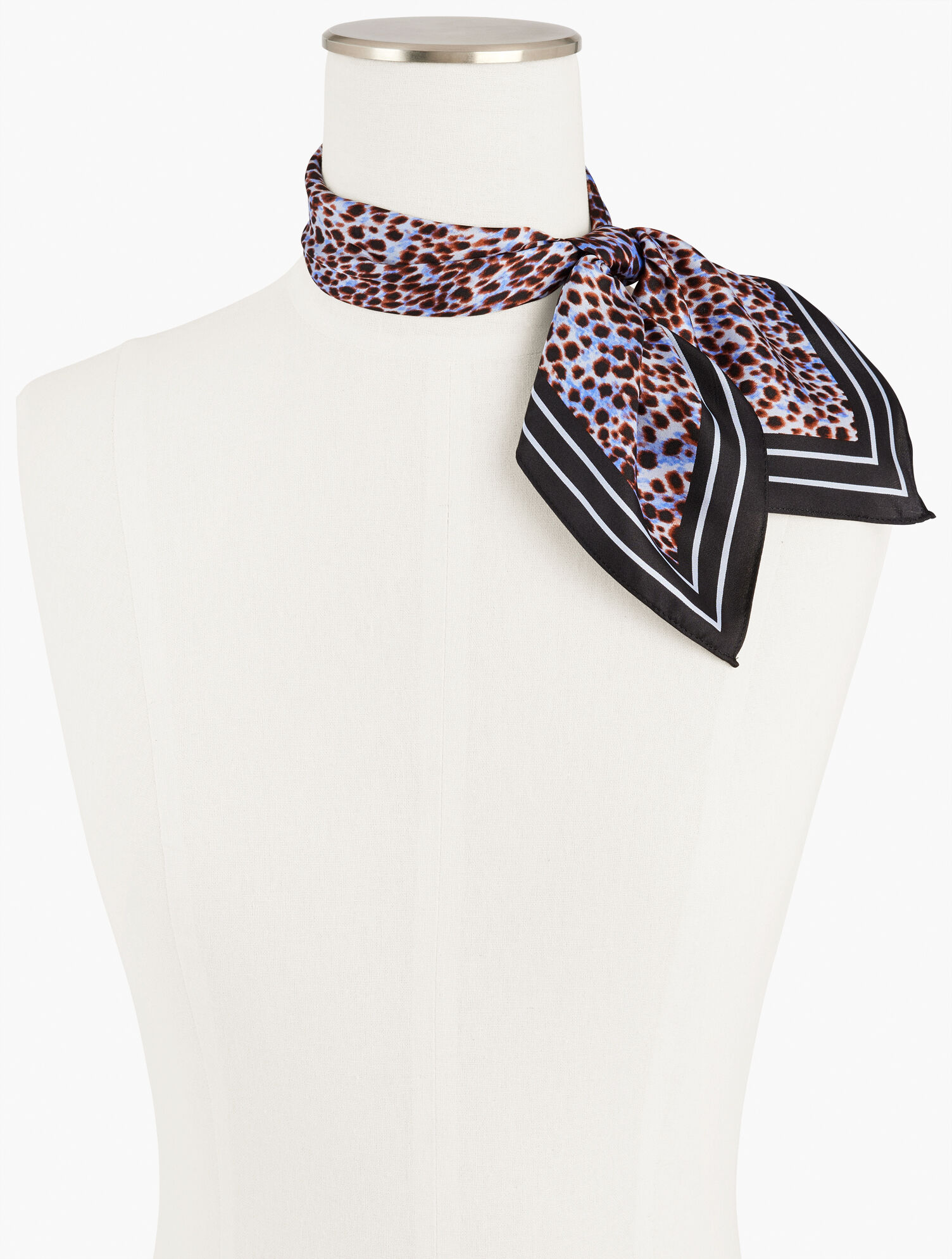 Leopard Dot Silk Neckerchief | Talbots