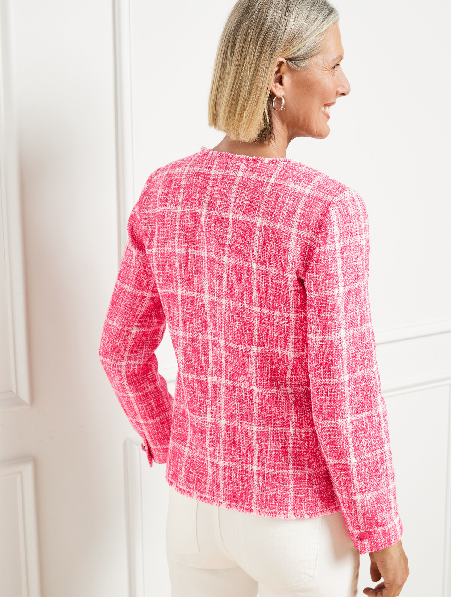 Twisted Windowpane Tweed Jacket | Talbots