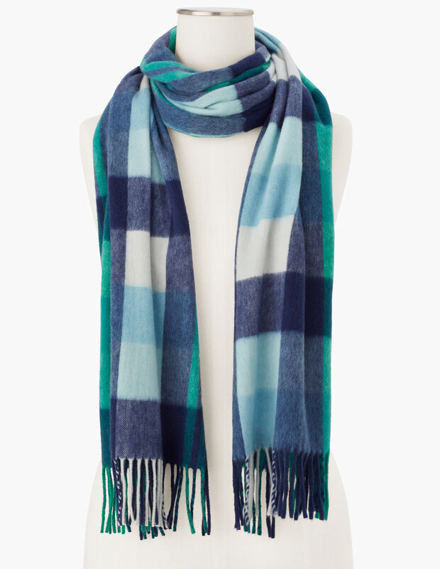 Cashmere Cozy Plaid Wrap Scarf | Talbots