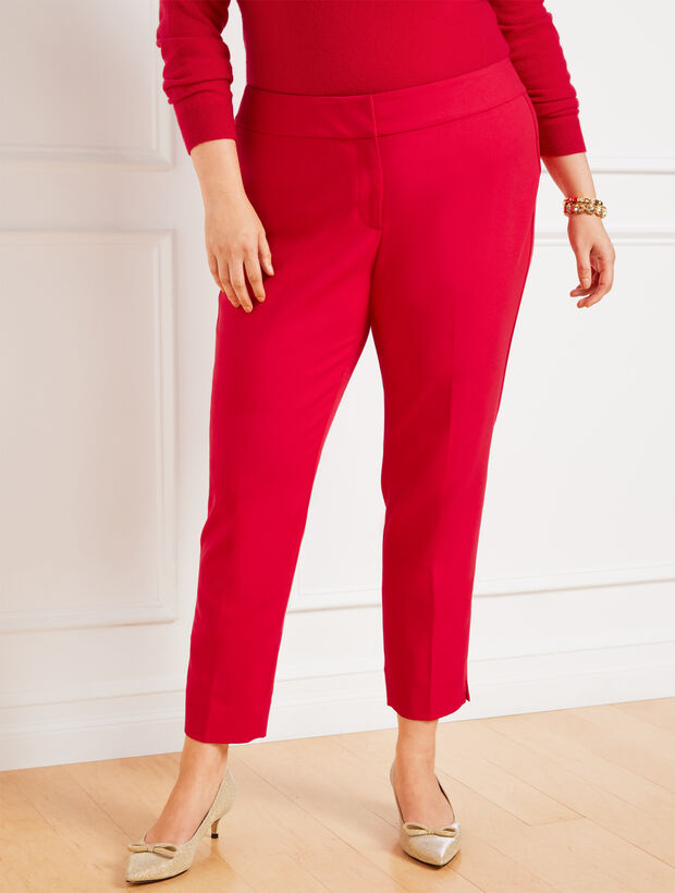 Plus Exclusive Slim Ankle Luxe Double Cloth Pants | Talbots