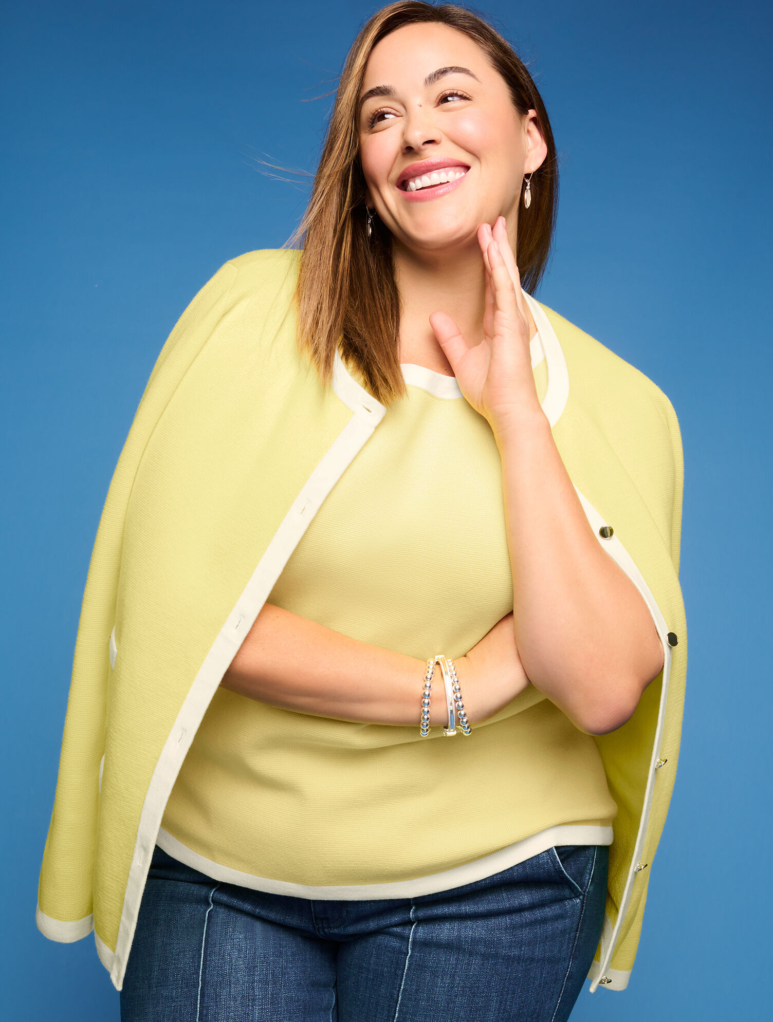 Crewneck Sweater Shell - Tipped | Talbots