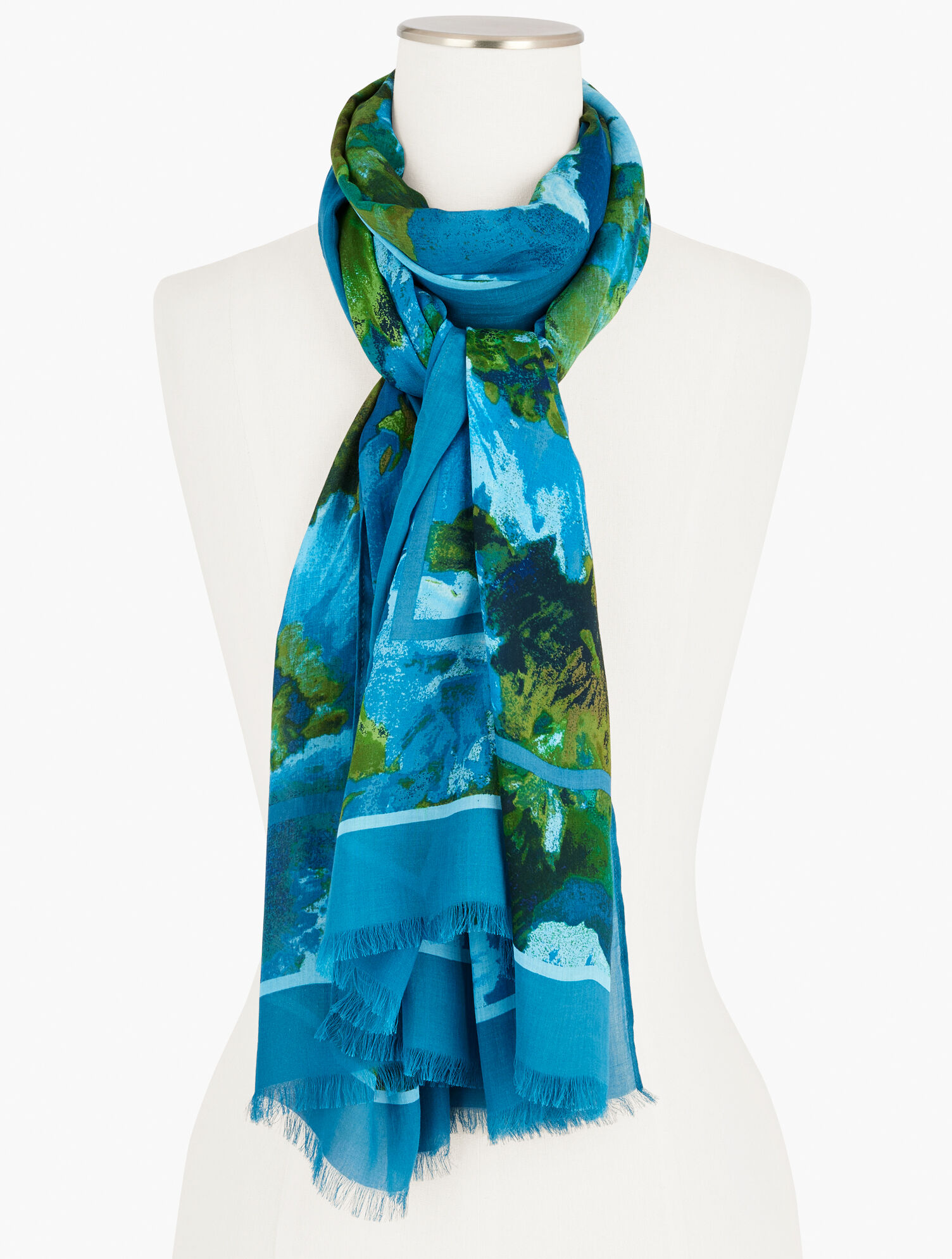 Brushed Floral Oblong Scarf | Talbots