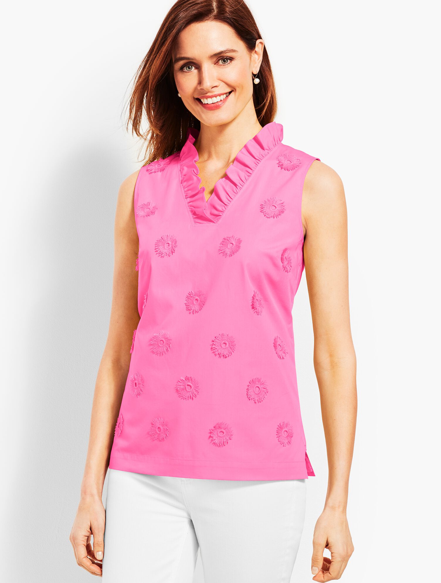 Ruffle-Neck Top | Talbots