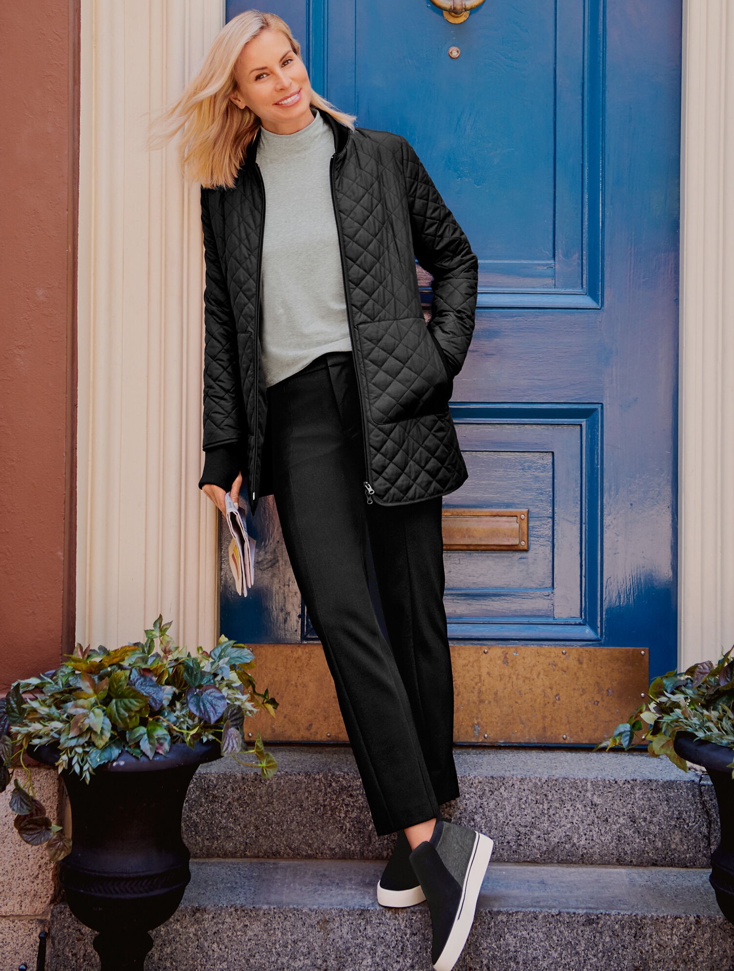 Quilted Long Jacket | Talbots
