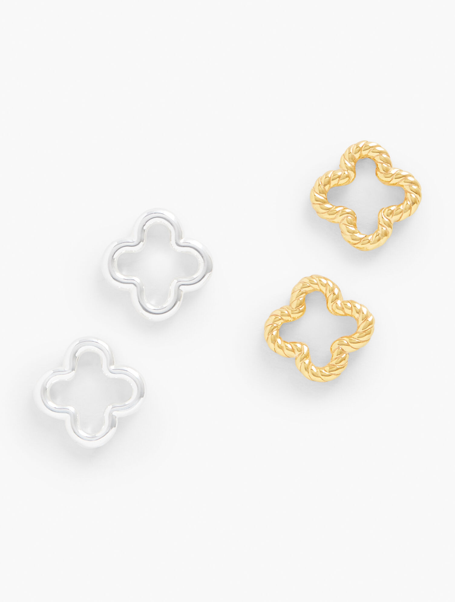 Sterling Silver Clover Stud Earring Set | Talbots