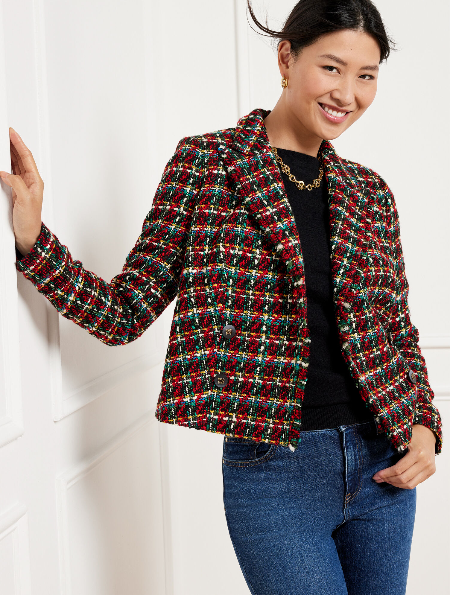 Tweed Fringe Jacket | Talbots