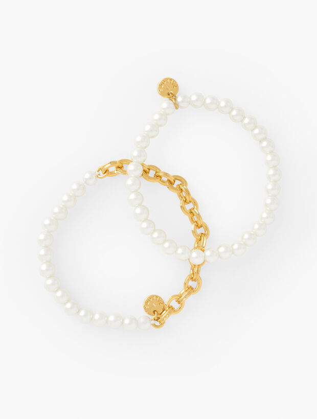 Pearl Cluster Stretch Bracelet Set | Talbots
