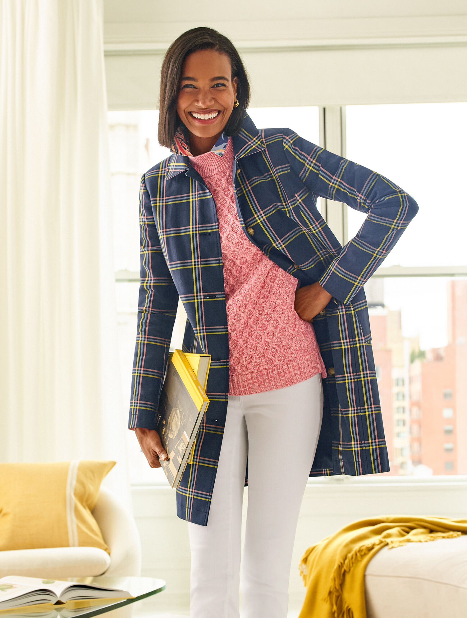 Plaid A-Line Mac | Talbots