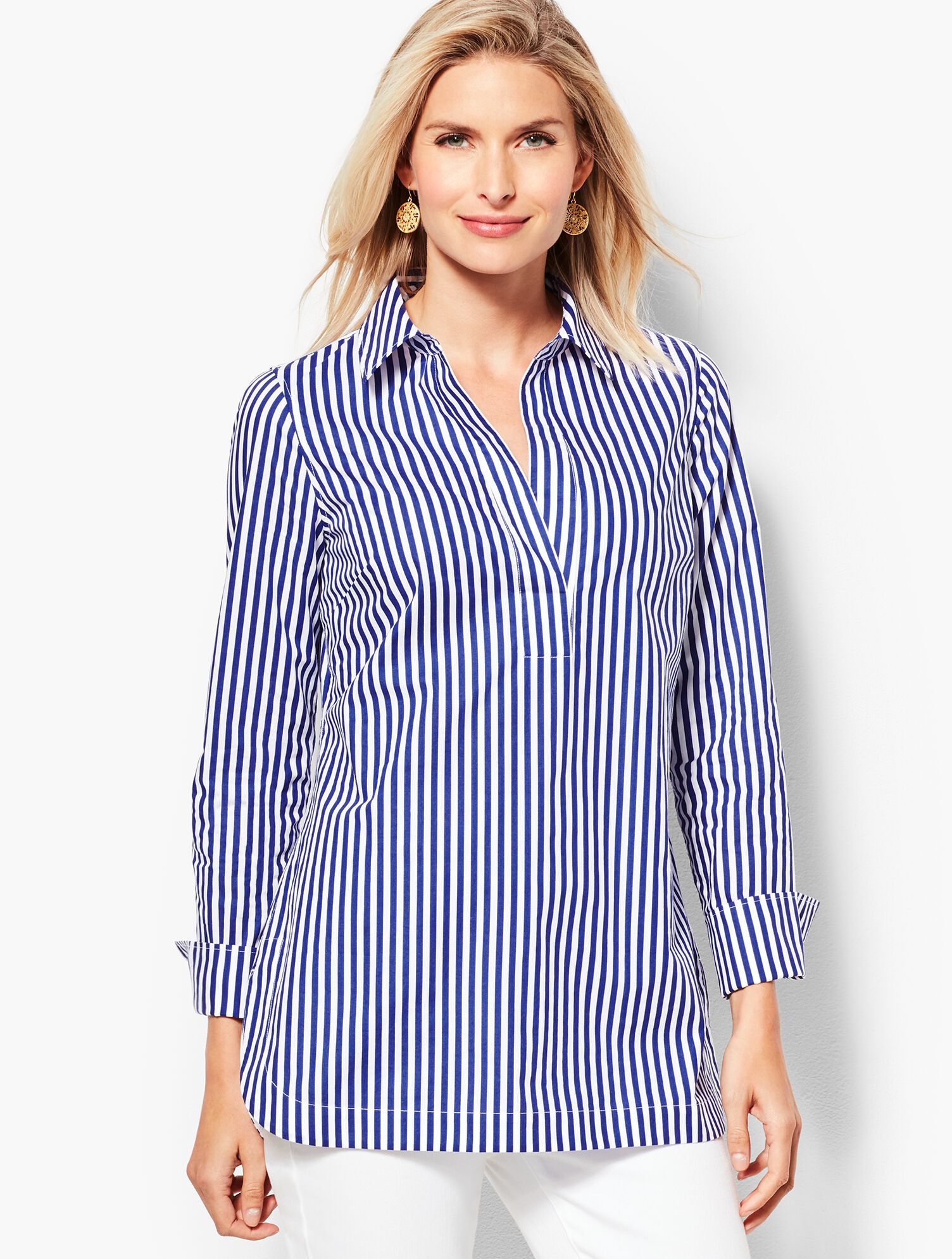 Poplin Tunic Top | Talbots