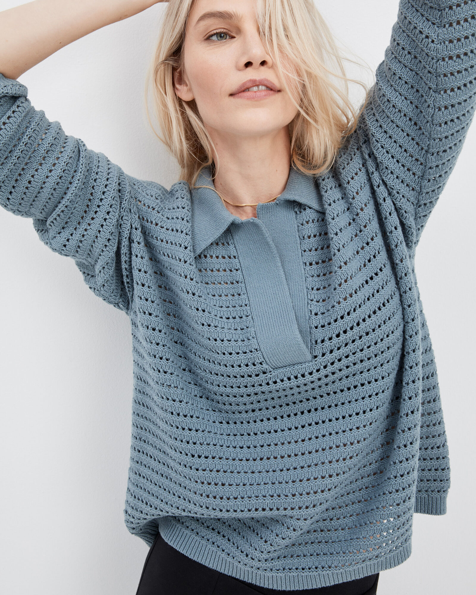 Organic Cotton Open Stitch Polo | Haven Well Within