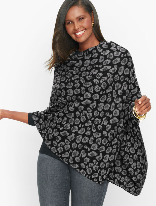 Two-Tone Leopard Cashmere Blend Wrap | Talbots